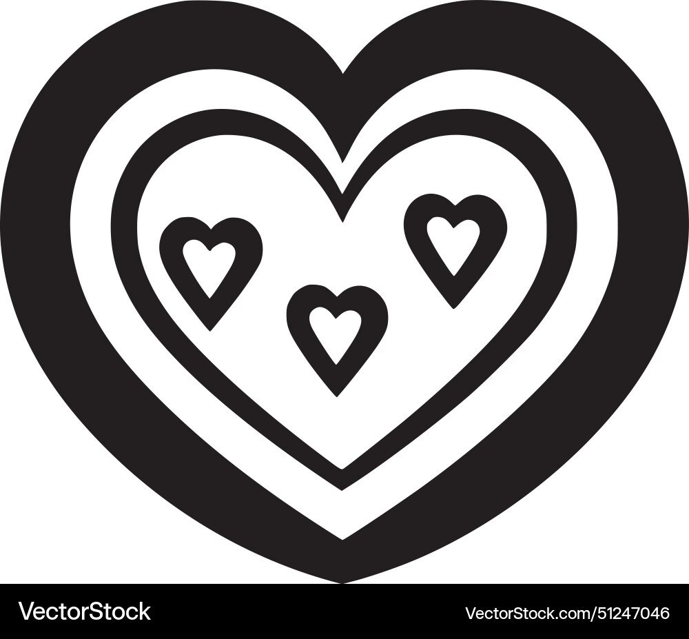 Heart - minimalist and simple silhouette Vector Image