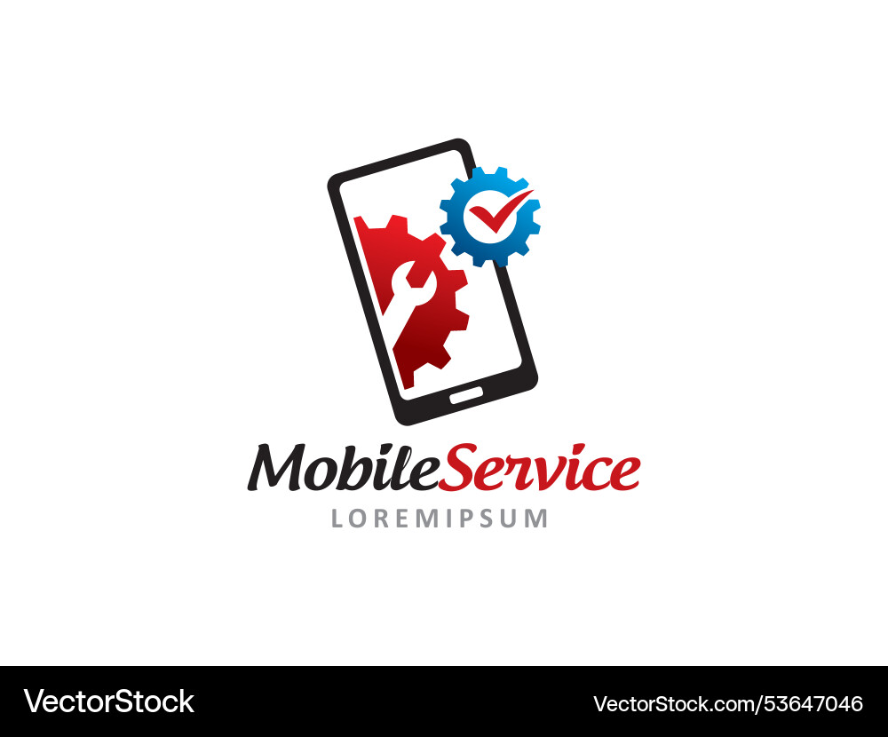 Mobile service logo symbol or icon template Vector Image