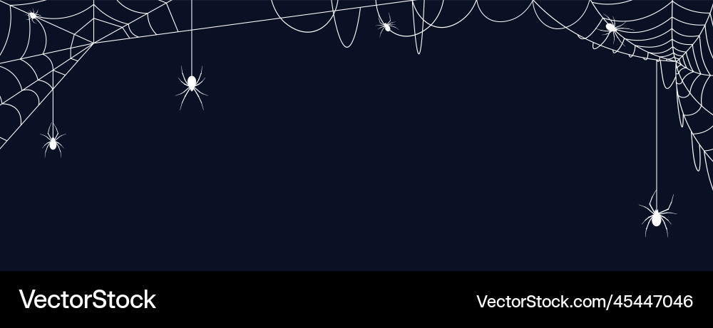 Spooky Halloween Spider Web Background Royalty Free Vector