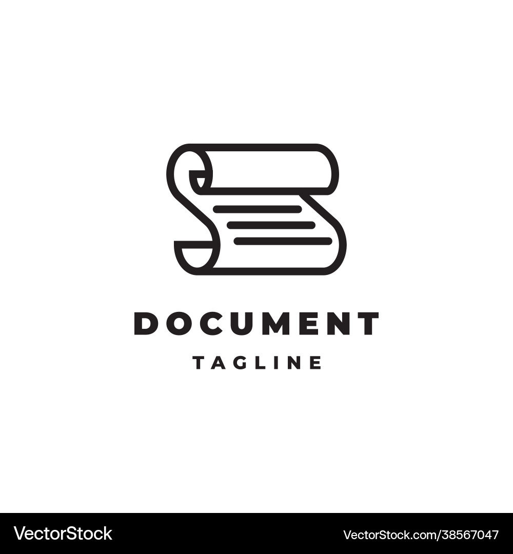 Document symbol logo Royalty Free Vector Image