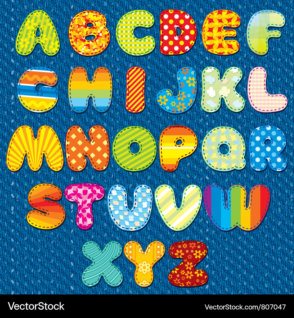 Alphabet Patch Vector Images (over 720)