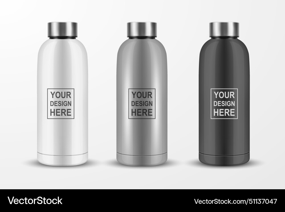 Realistic 3d white silver black color Royalty Free Vector