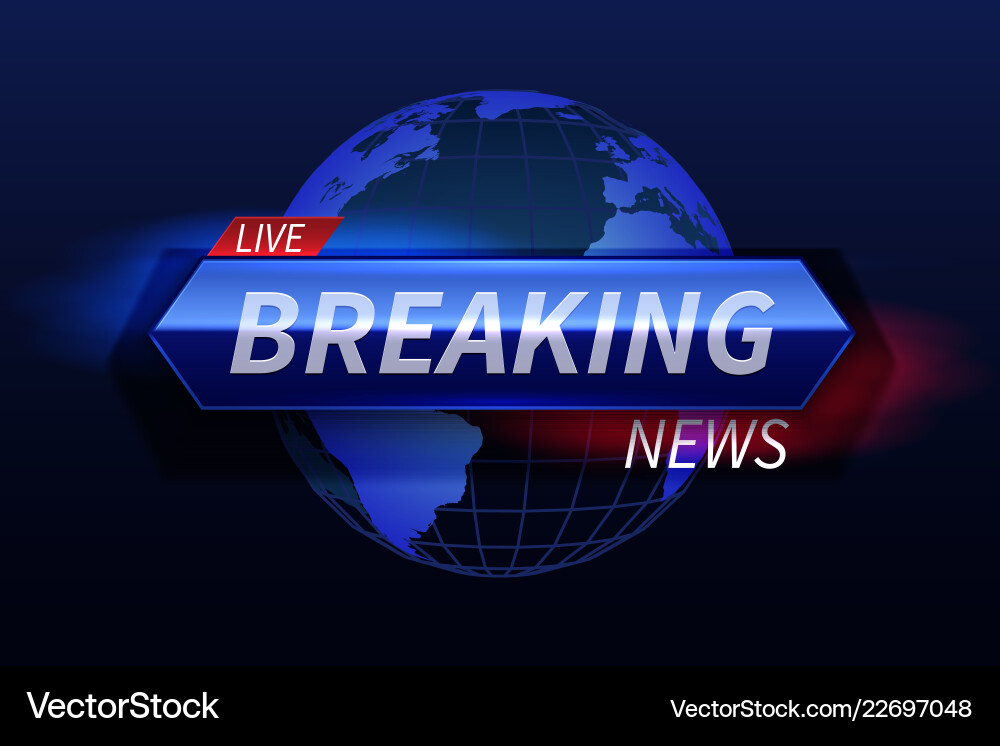 Breaking News Studio Banner Royalty Free Vector Image