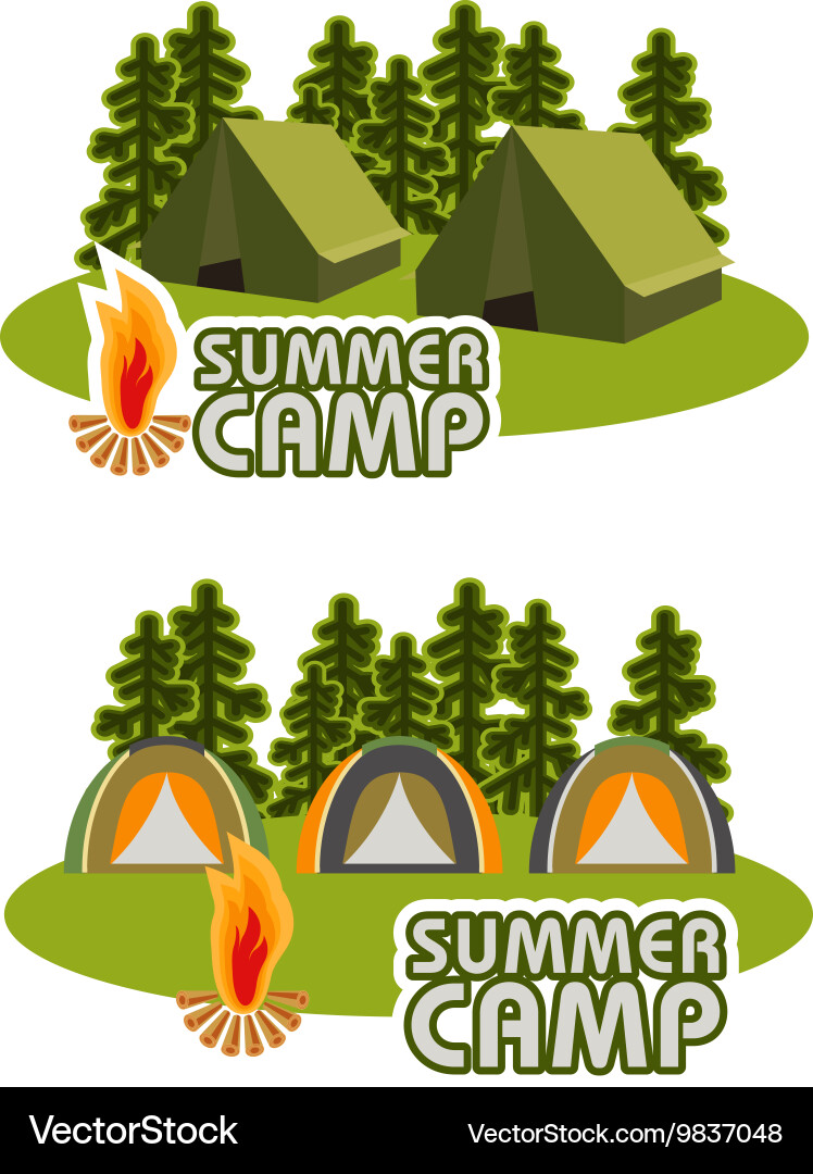 Camping concept Royalty Free Vector Image - VectorStock