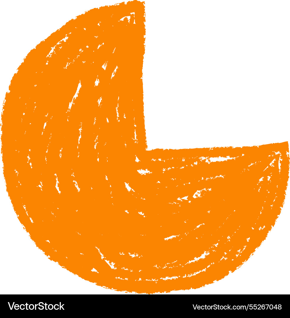 Circle chart shape crayon hand drawn Royalty Free Vector