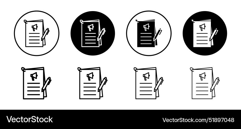 Content marketing icon set collection for web Vector Image