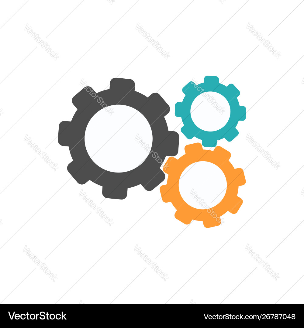 Gear icon template Royalty Free Vector Image - VectorStock