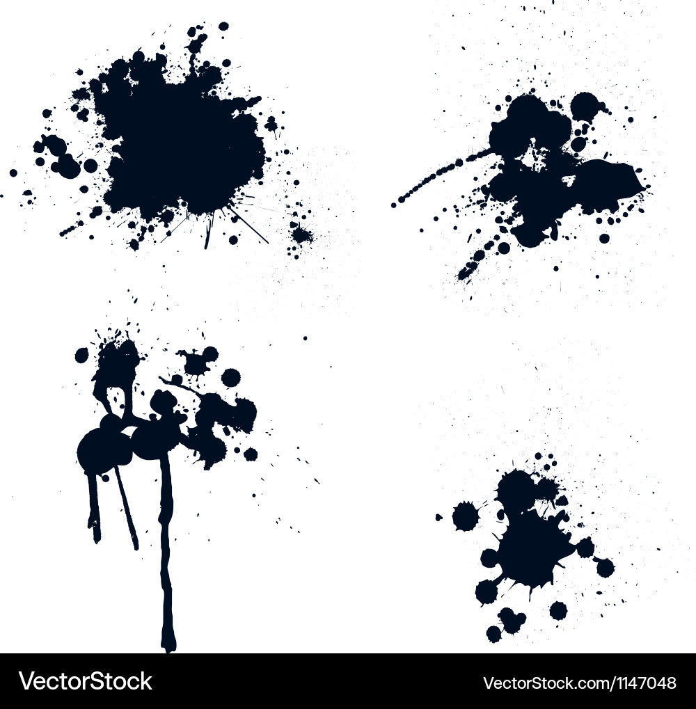 Ink splatters Royalty Free Vector Image - VectorStock