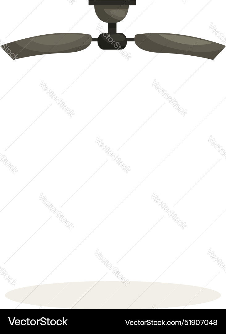 Modern ceiling fan rotating distributing fresh air