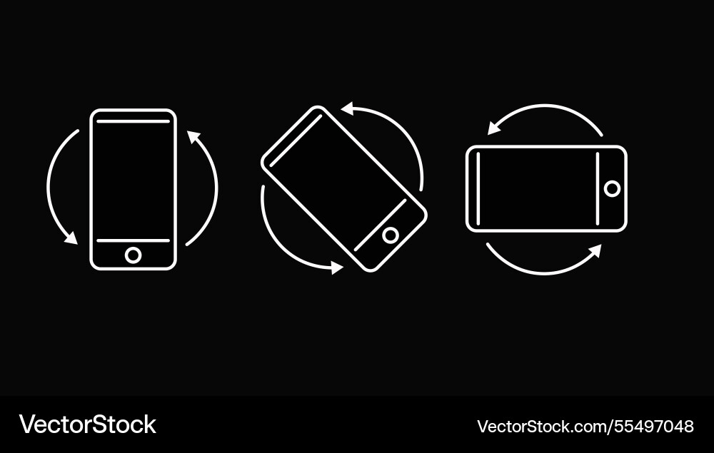 Rotate mobile phone Royalty Free Vector Image - VectorStock