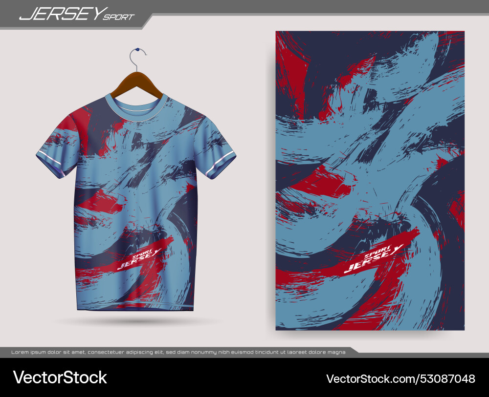Sports geometric racing jersey design Royalty Free Vector