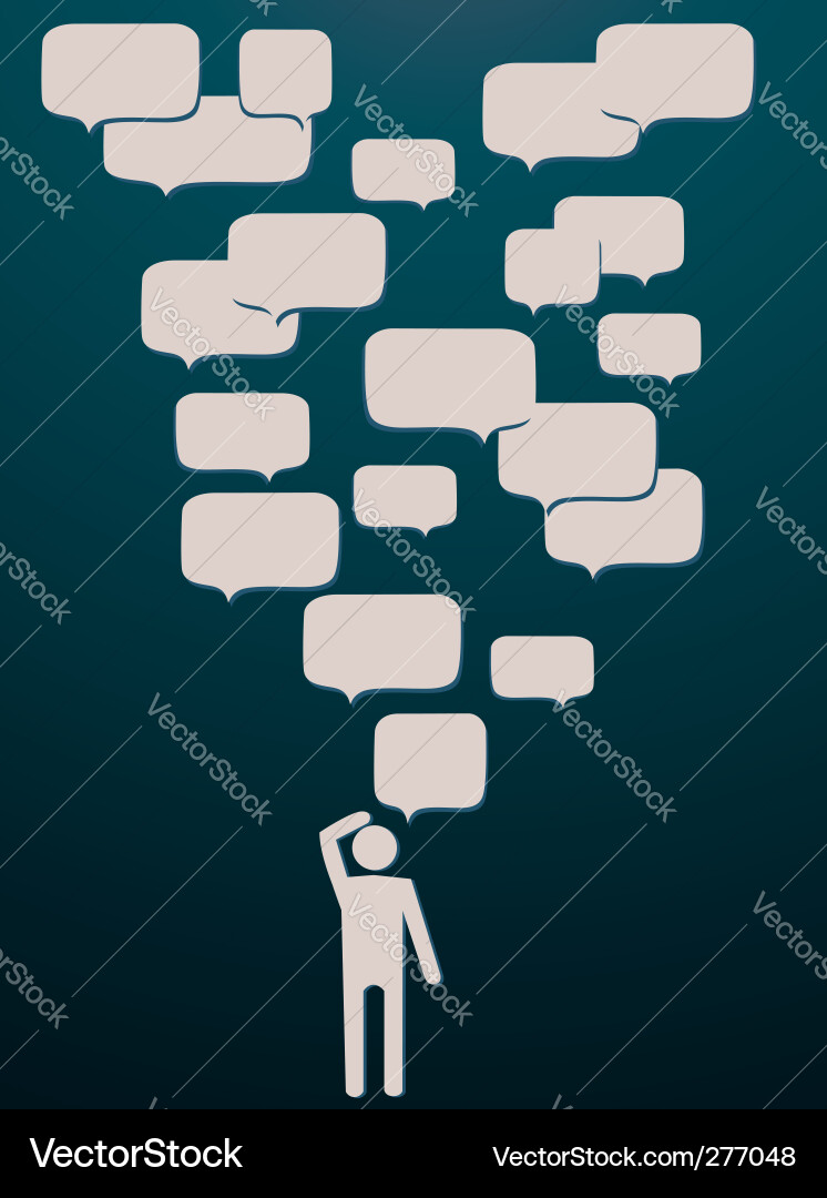 Thinking man Royalty Free Vector Image - VectorStock