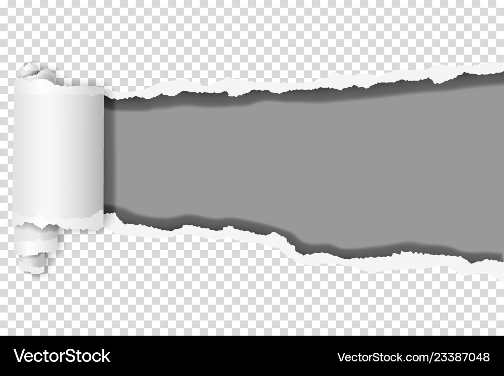 Torn hole in sheet of transparent Royalty Free Vector Image