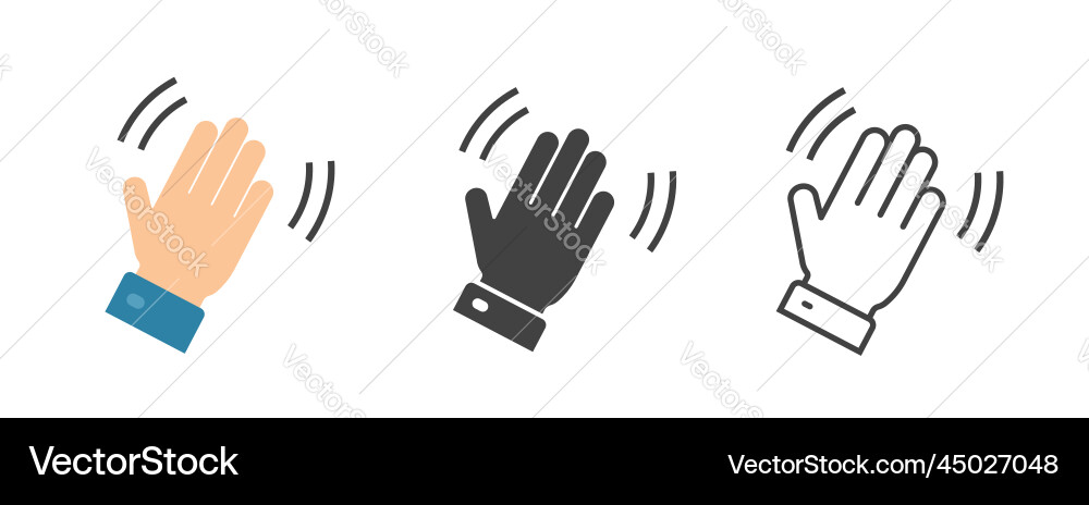 Touchless Hand Wave Icon Royalty Free Vector Image