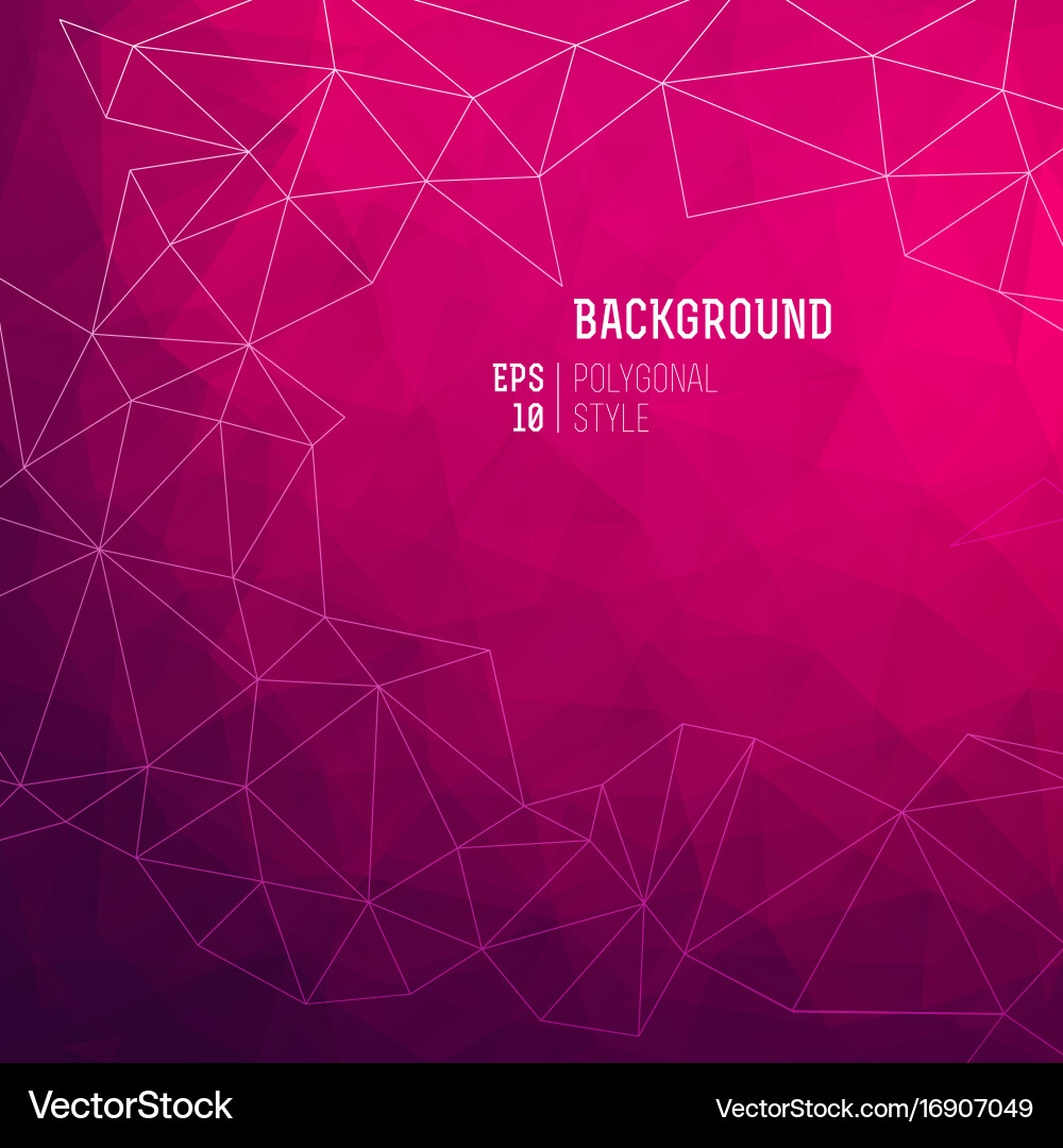 Abstract pink polygon background Royalty Free Vector Image