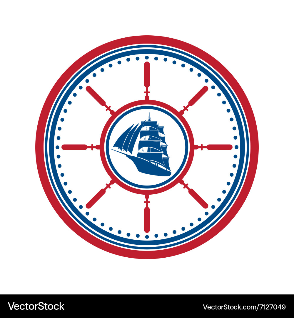 Boat symbol isolated Royalty Free Vector Image