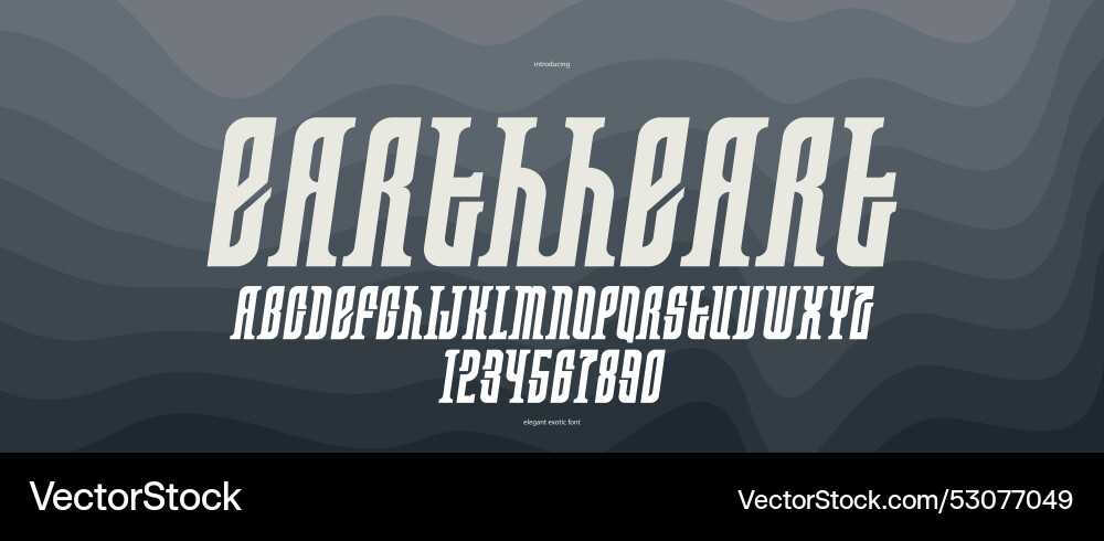 Elegant luxury font with experimental letter Vector Image