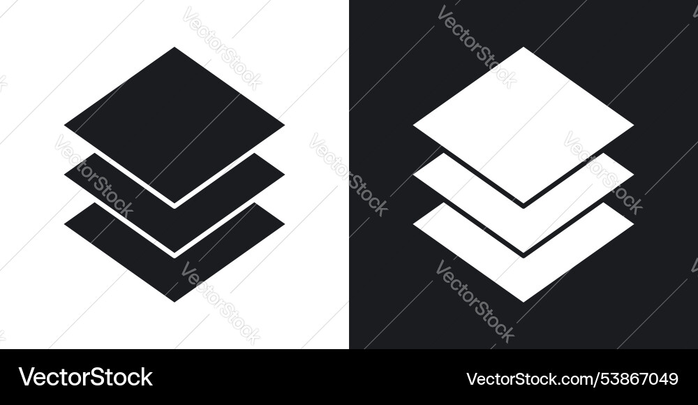 Layers icon set Royalty Free Vector Image - VectorStock