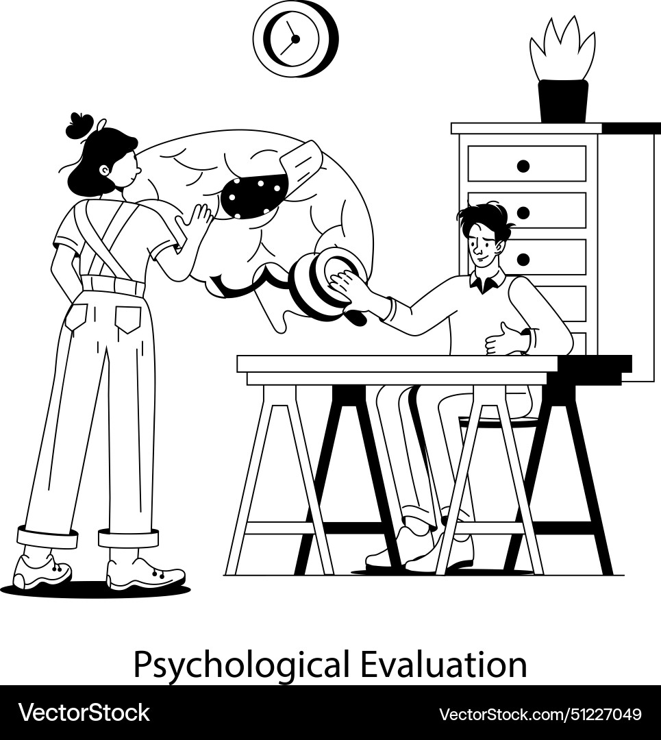 Psychological evaluation Royalty Free Vector Image
