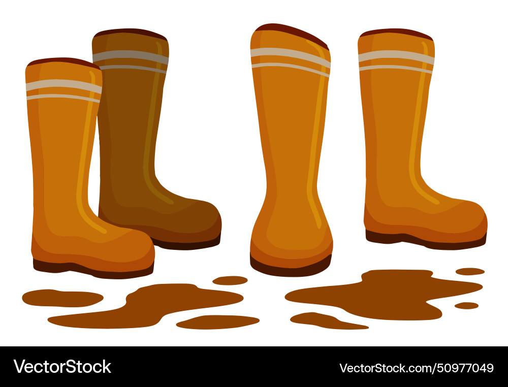 Rubber boot Royalty Free Vector Image - VectorStock