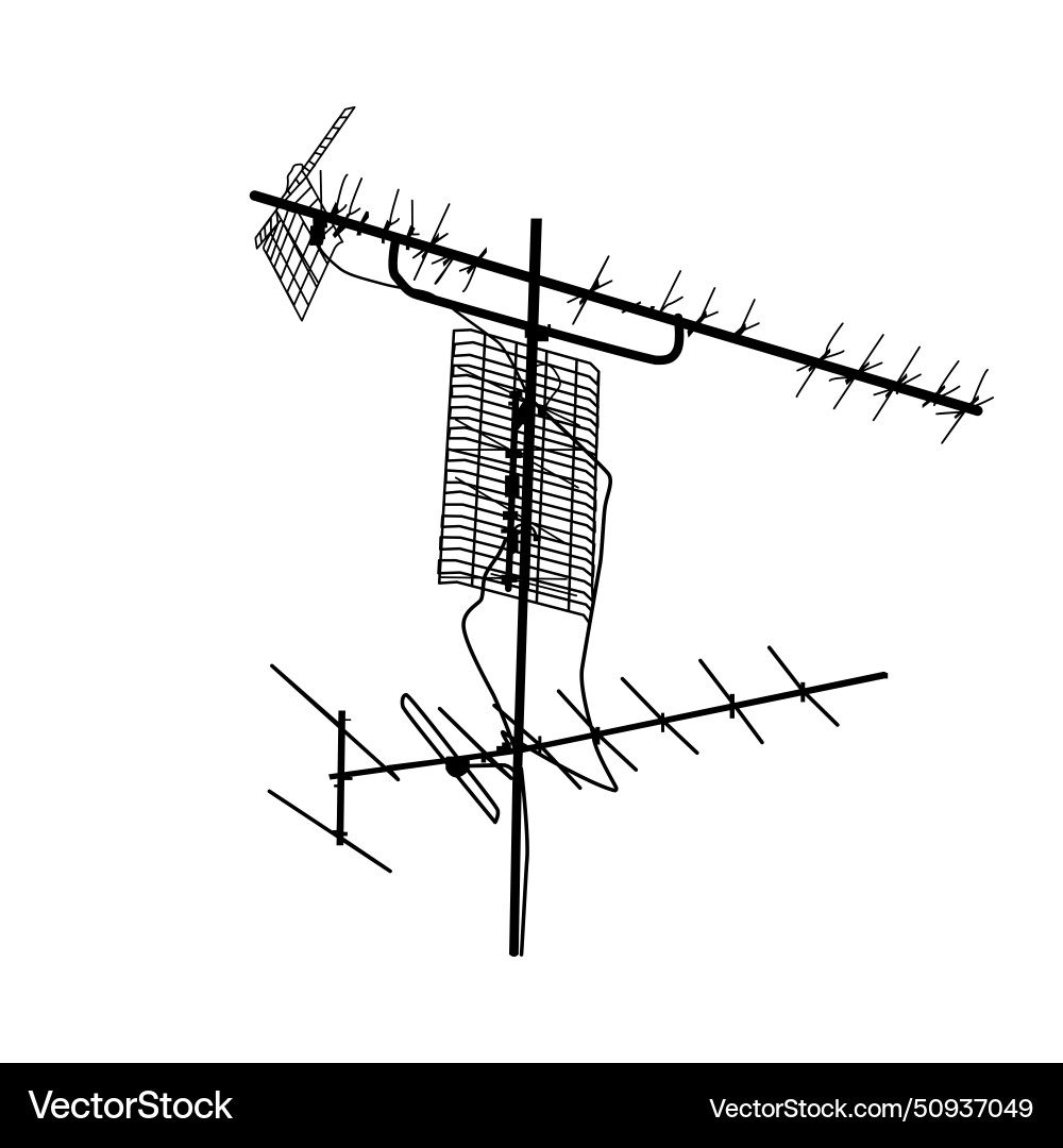 Television antenna icon on white background Vector Image