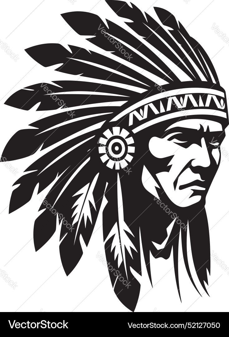 Apache legacy tribal emblem design spirit Vector Image