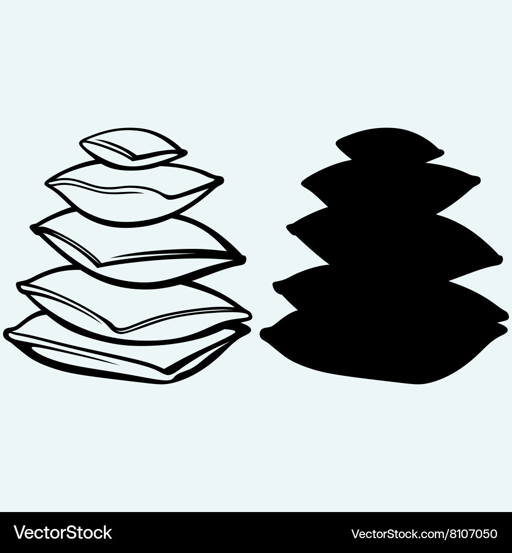 Closeup pillow Royalty Free Vector Image - VectorStock