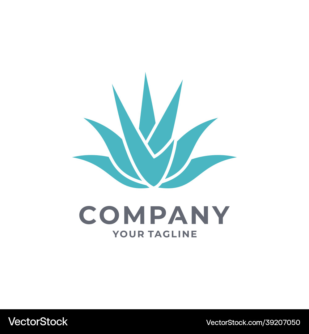 Creative agave logo design Royalty Free Vector Image