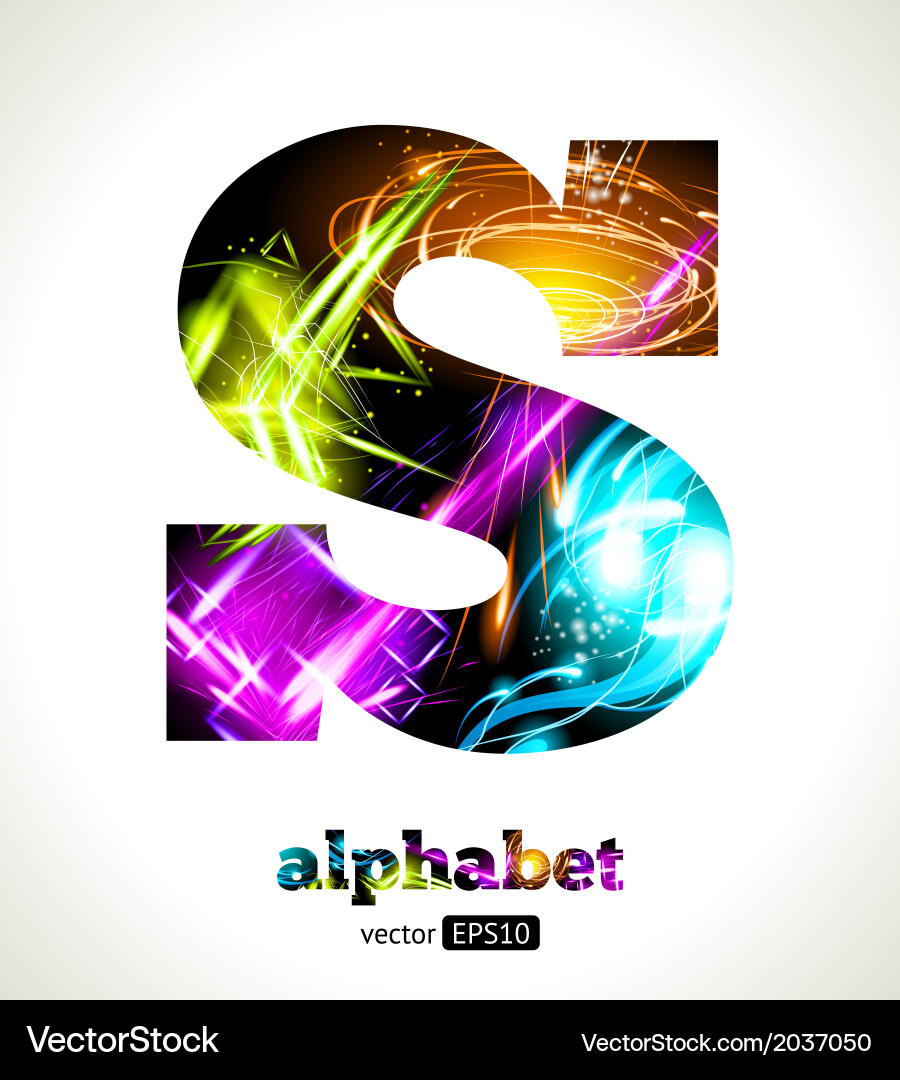 Design abstract letter s Royalty Free Vector Image