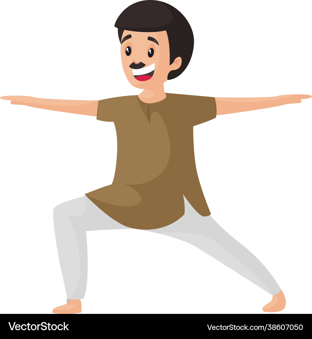 Happy man cartoon character Royalty Free Vector Image