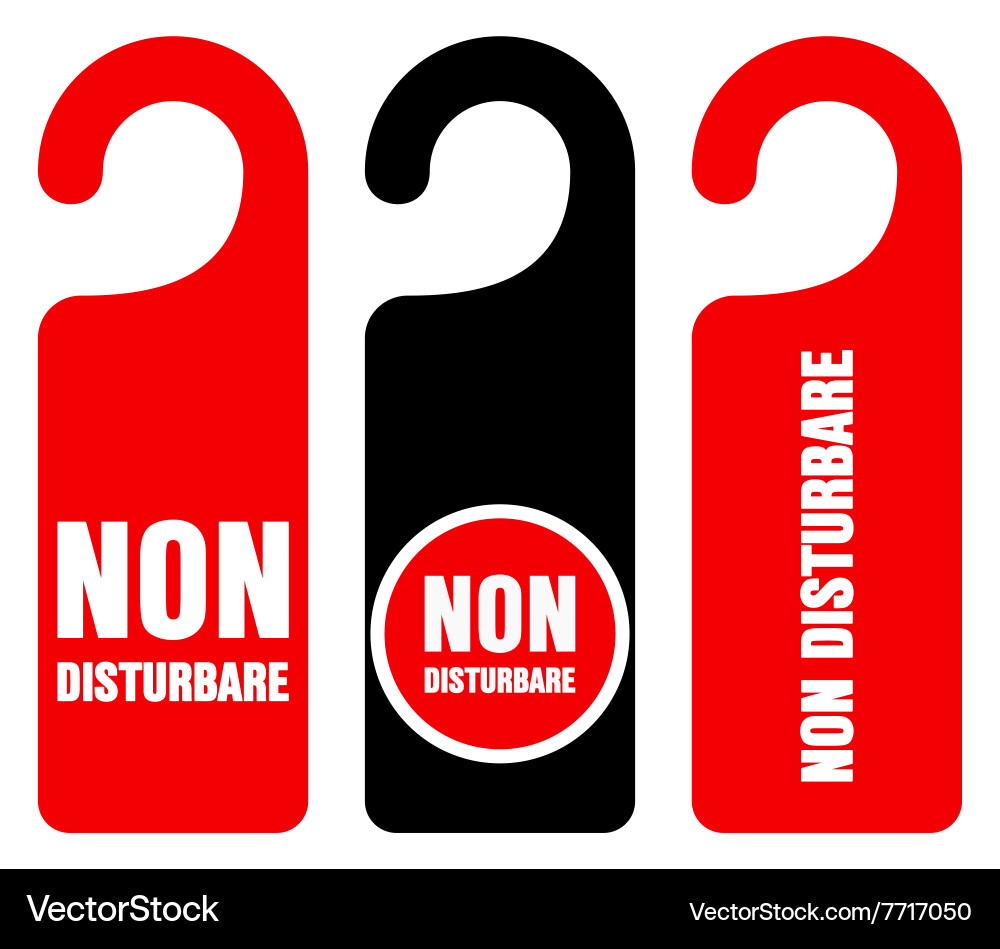 Non Disturbare Do Not Disturb Signs Royalty Free Vector