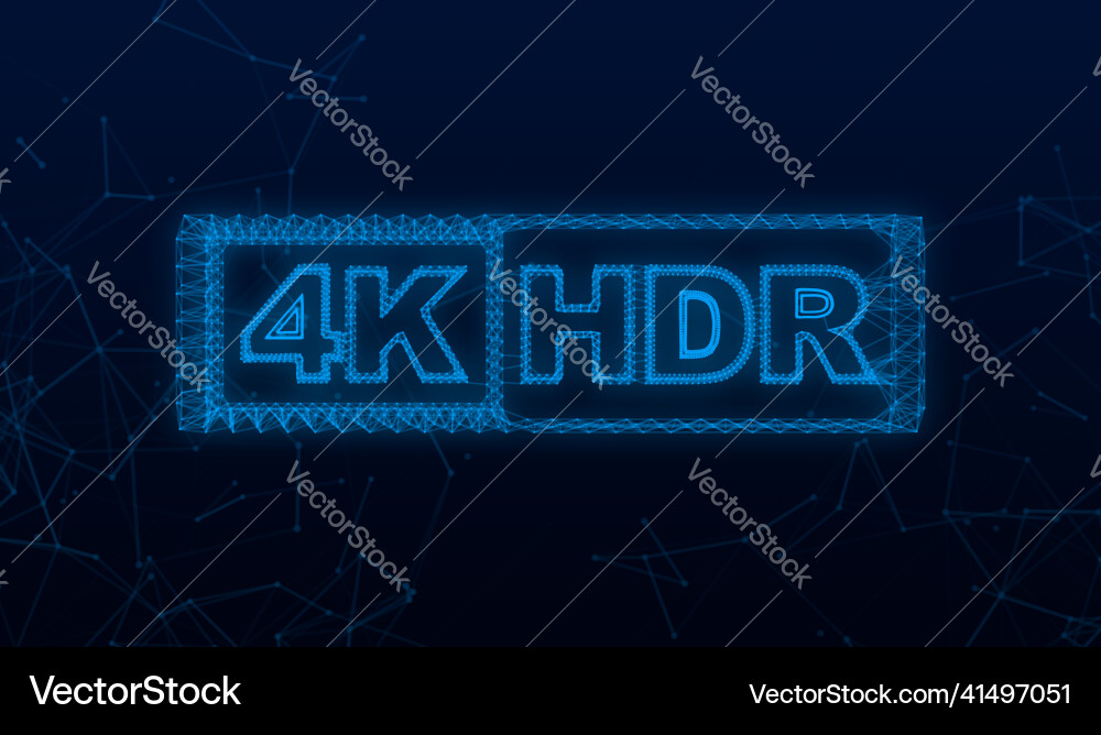 4k ultra video settings sign plexus icon – Royalty-Free Vector ...
