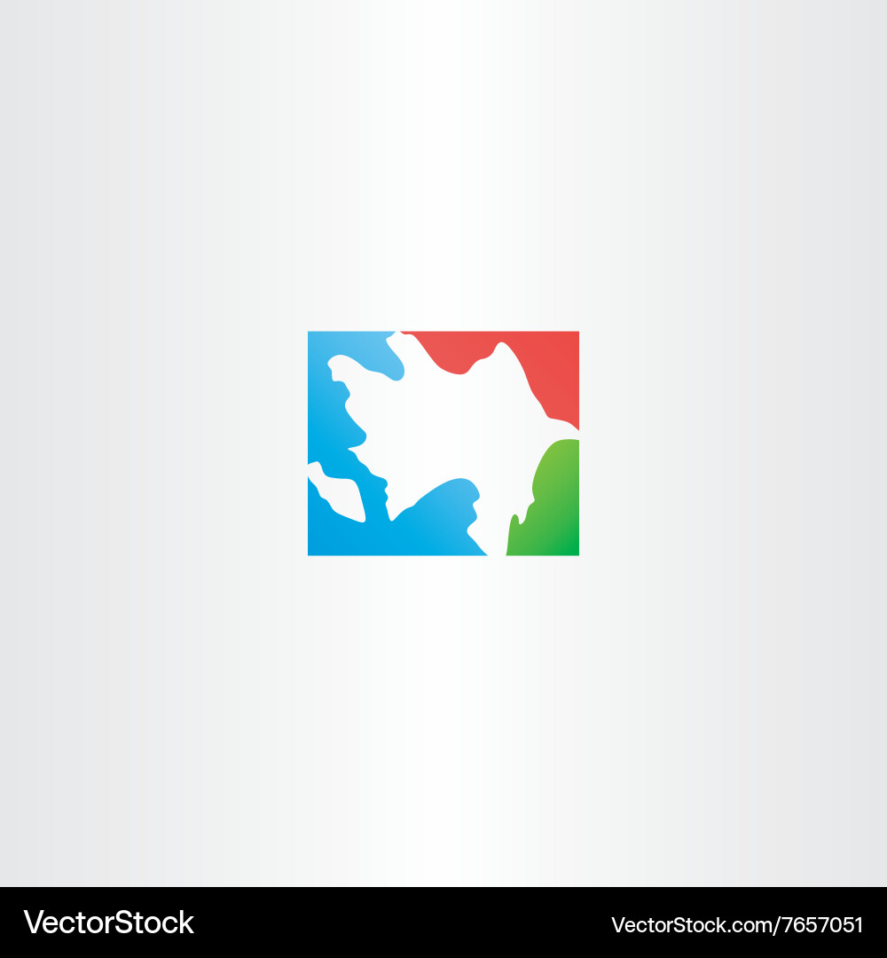 Azerbaijan icon logo Royalty Free Vector Image