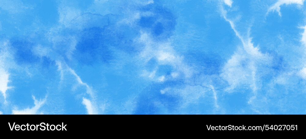 Blue watercolor abstract background wallpaper Vector Image
