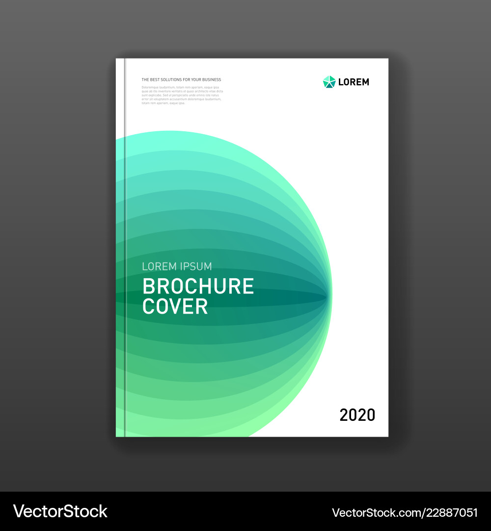 Corporate brochure cover design template Vector Image