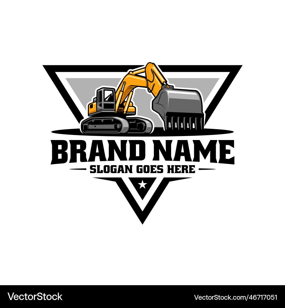 Excavator demolition and land clearing machine Vector Image