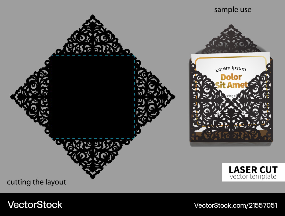 Laser cutting Royalty Free Vector Image - VectorStock