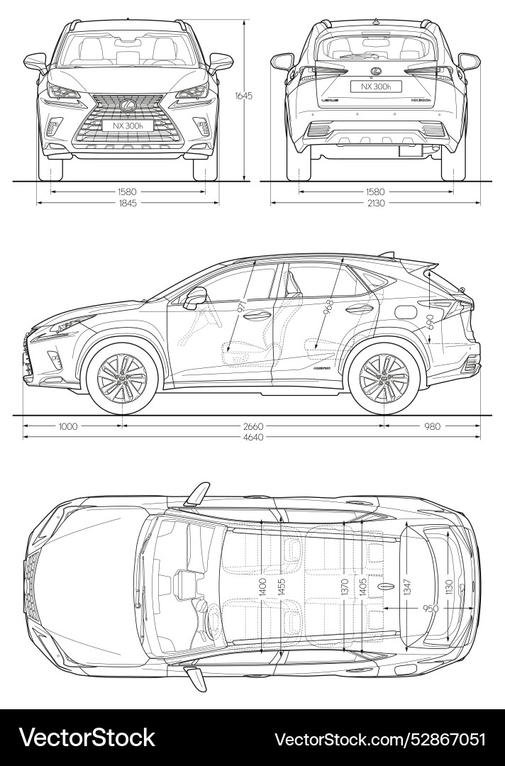 Lexus nx 2020 Royalty Free Vector Image - VectorStock