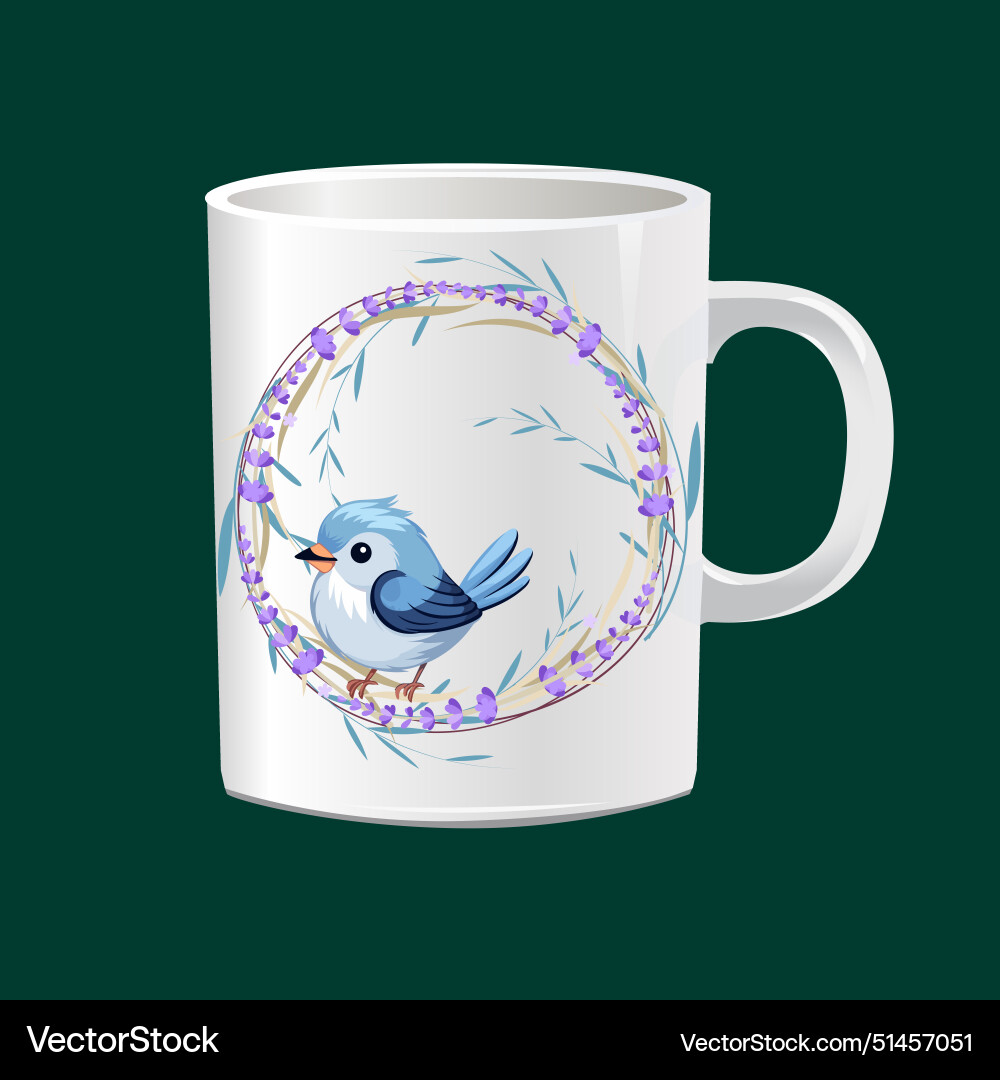 Mug print mockup background Royalty Free Vector Image