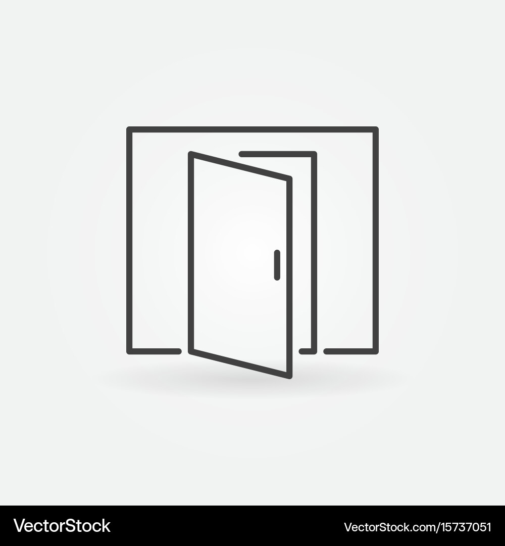 Open door icon Royalty Free Vector Image - VectorStock