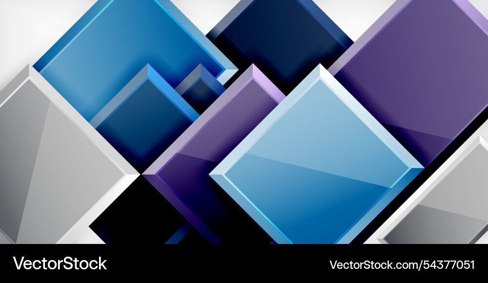 Square shape color abstract geometry Royalty Free Vector