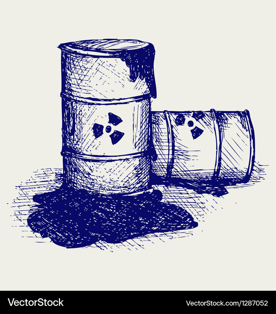 Toxic Waste Barrel Drawing Premium Vector | Barrel Of Toxic Liquid
