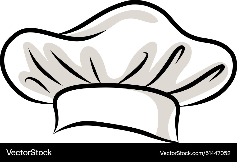 Chef hat cartoon drawing art Royalty Free Vector Image