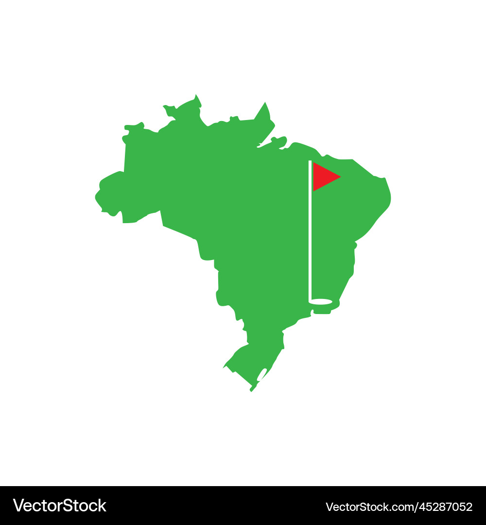 Golf map flag icon logo Royalty Free Vector Image