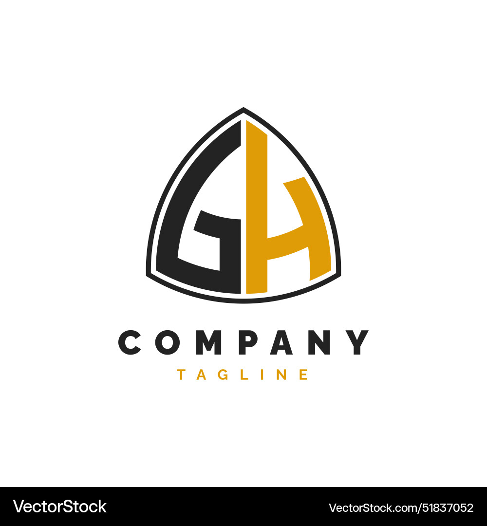 Initial letter gh logo design alphabet Royalty Free Vector