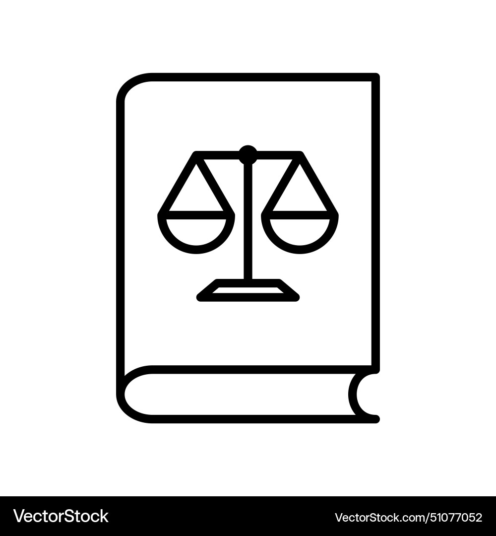 Law book icon - and justice Royalty Free Vector Image