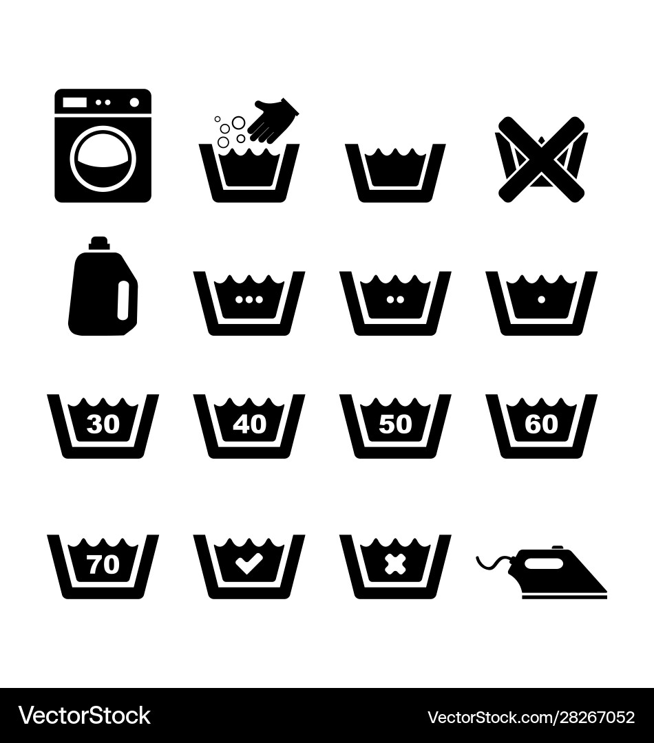 Machine wash icon Royalty Free Vector Image - VectorStock
