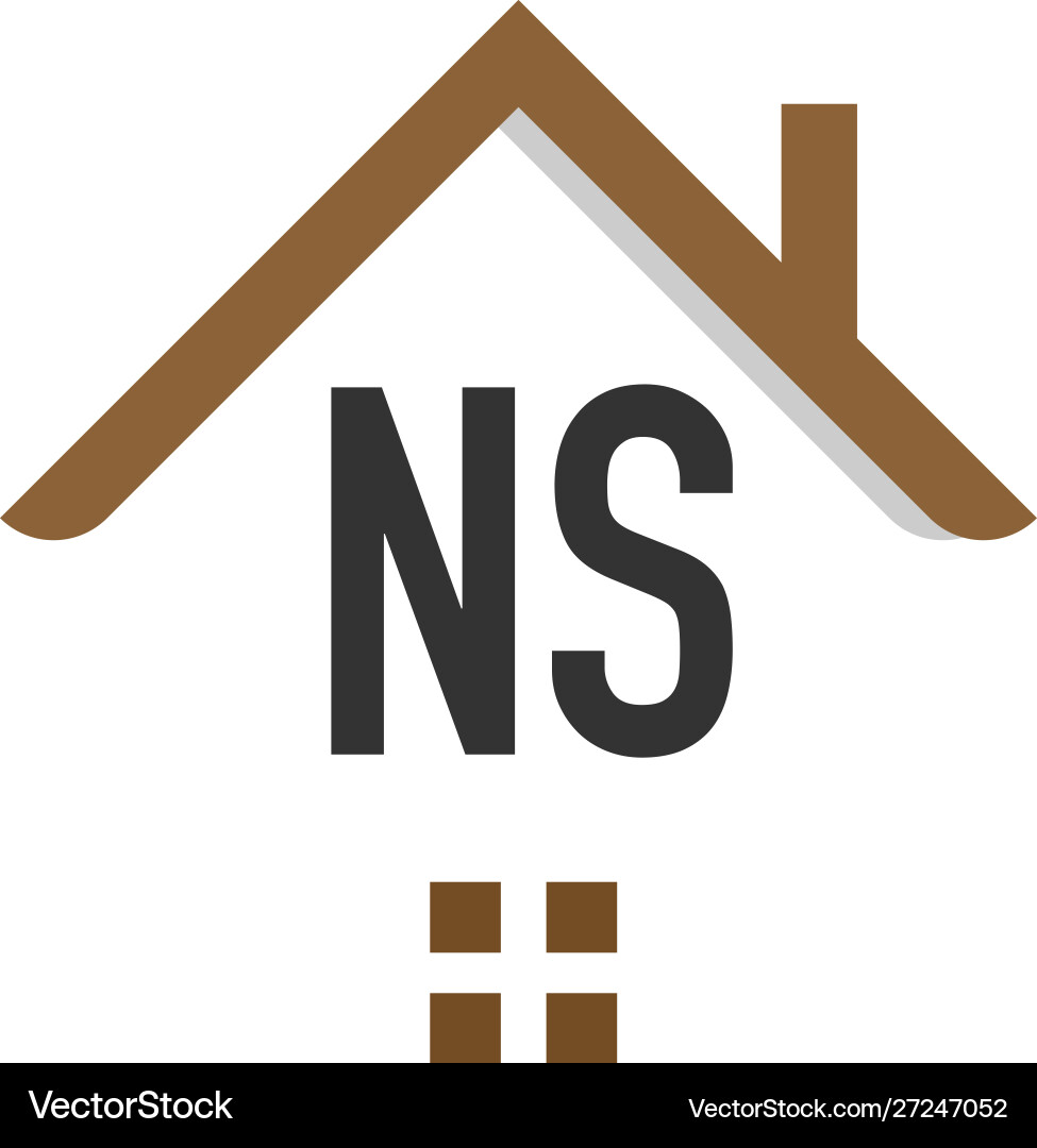 NS Building Logo Template Royalty Free Vector Image