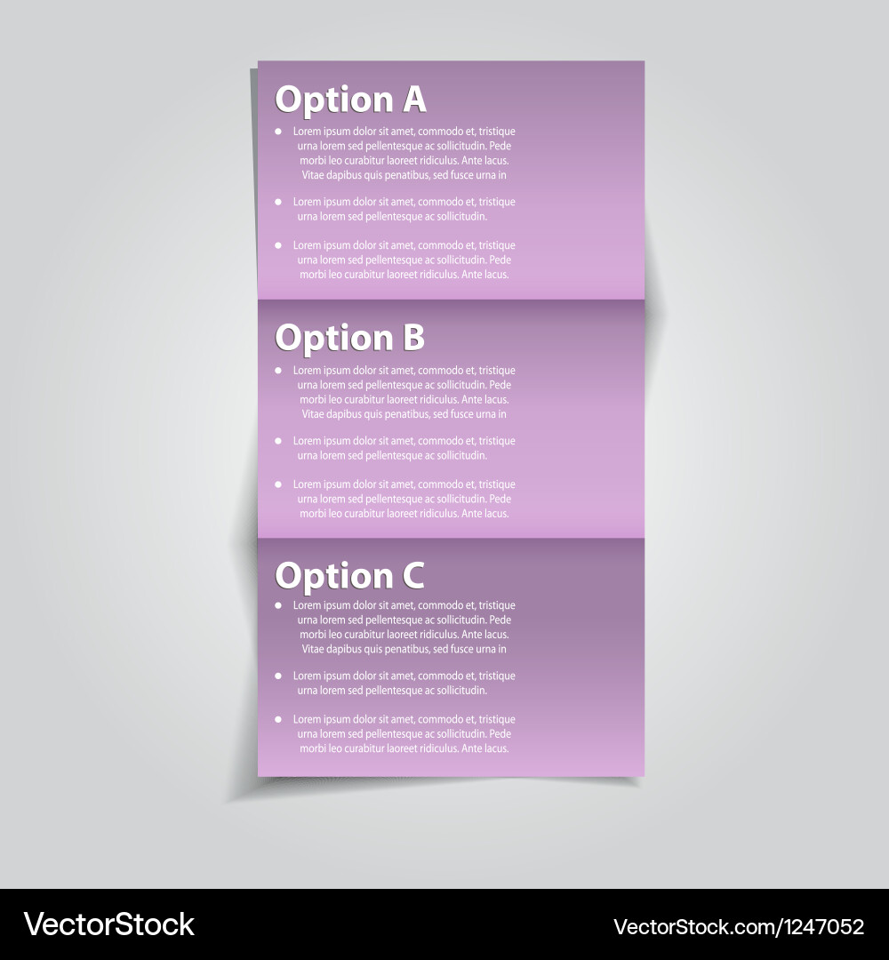 Option banner Royalty Free Vector Image - VectorStock