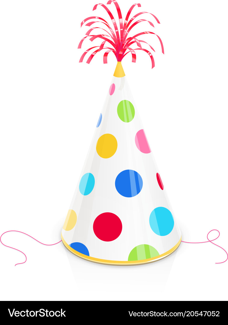 Party cap for birthday Royalty Free Vector Image